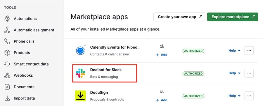 Pipedrive integration: Slack - Knowledge Base | Pipedrive